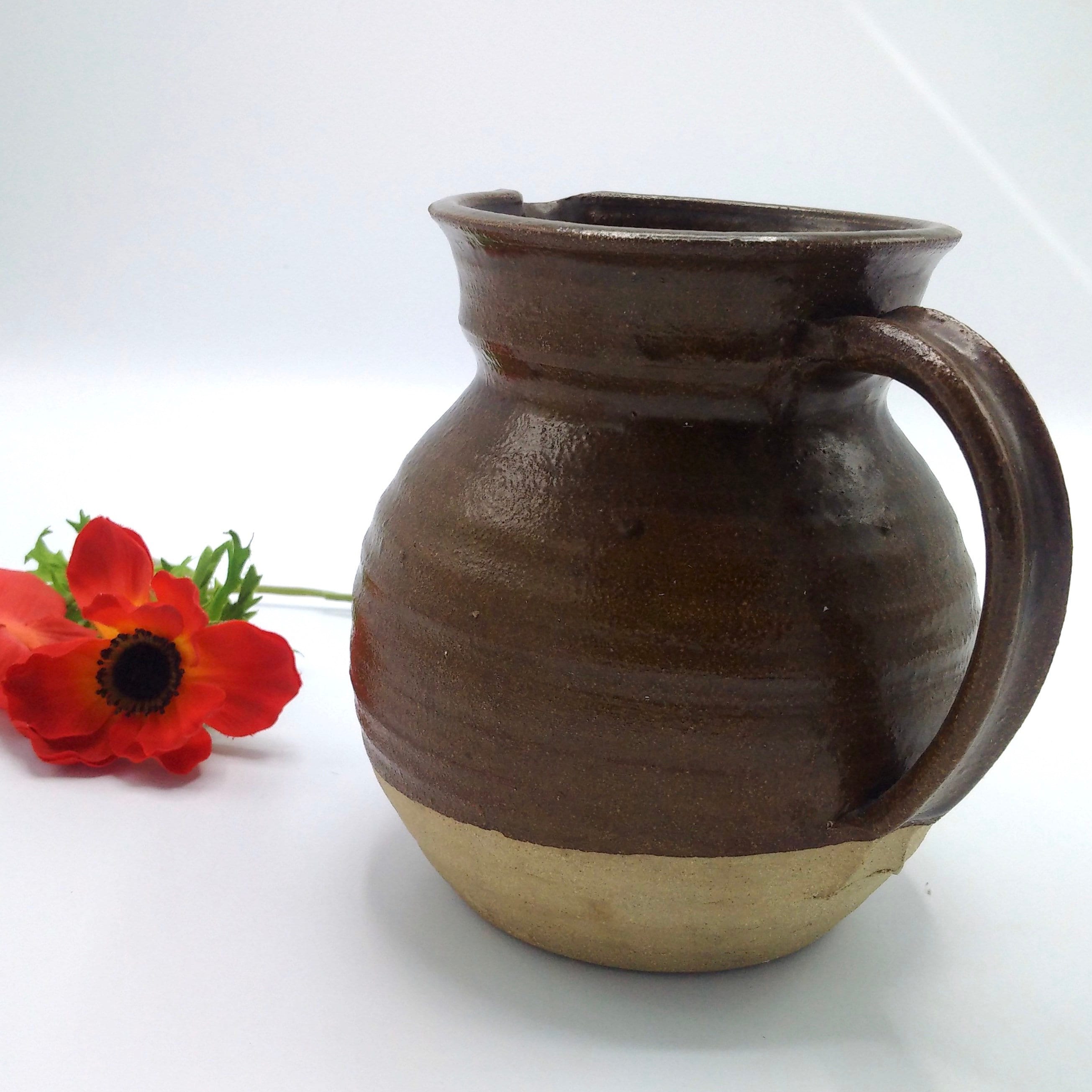 Rustic Hand-made Studio Pottery Earthenware Jug in Superb | Etsy