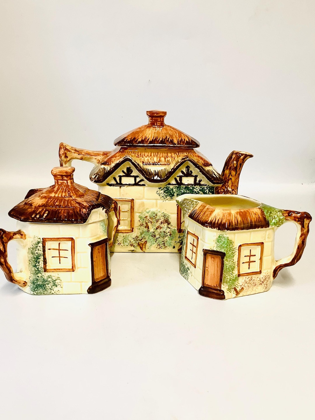Perfect!! 3 Piece COTTAGE TEAPOT SET Made by Keele Street Pottery ...