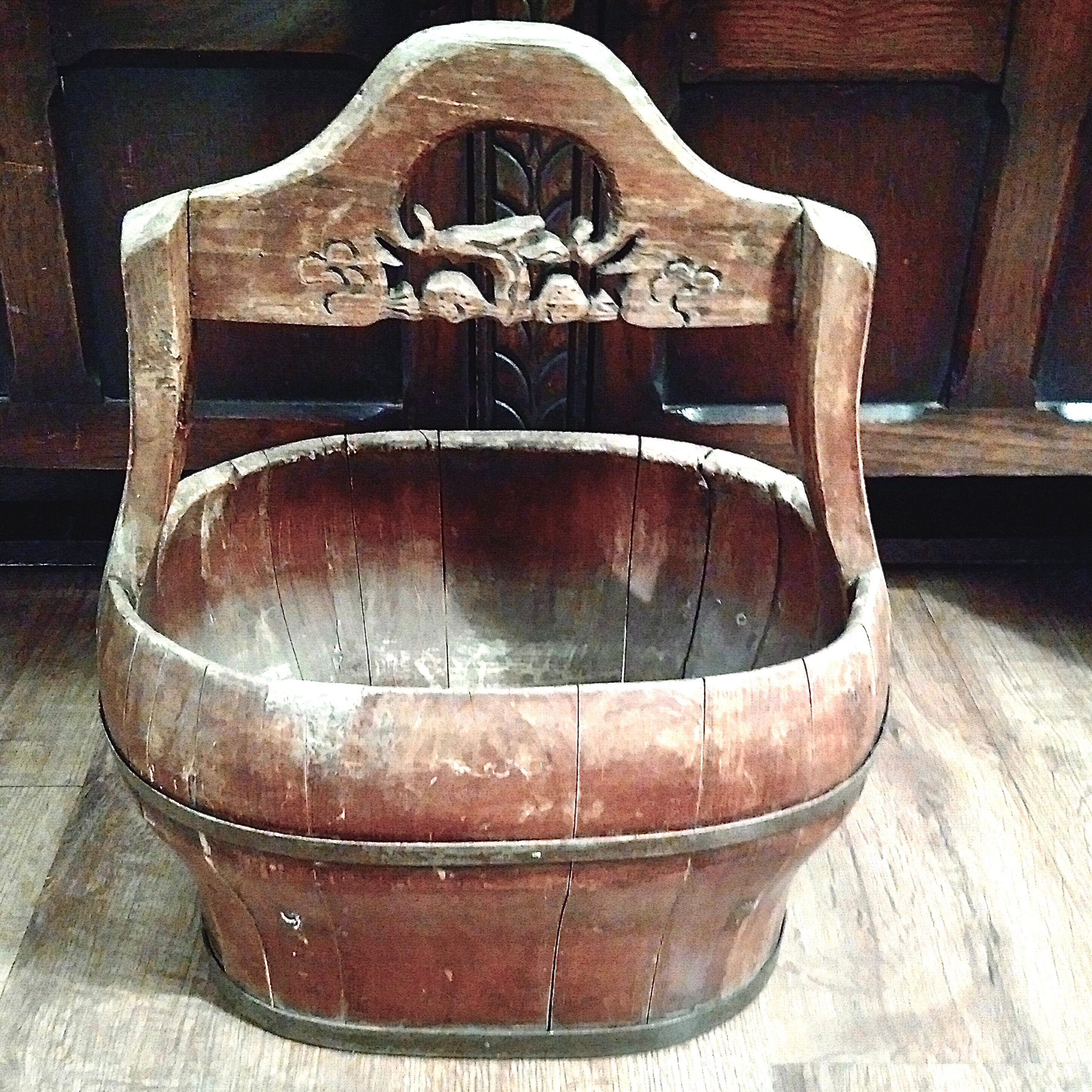 Large Antique 19th Century Chinese Water or Rice Bucket with | Etsy