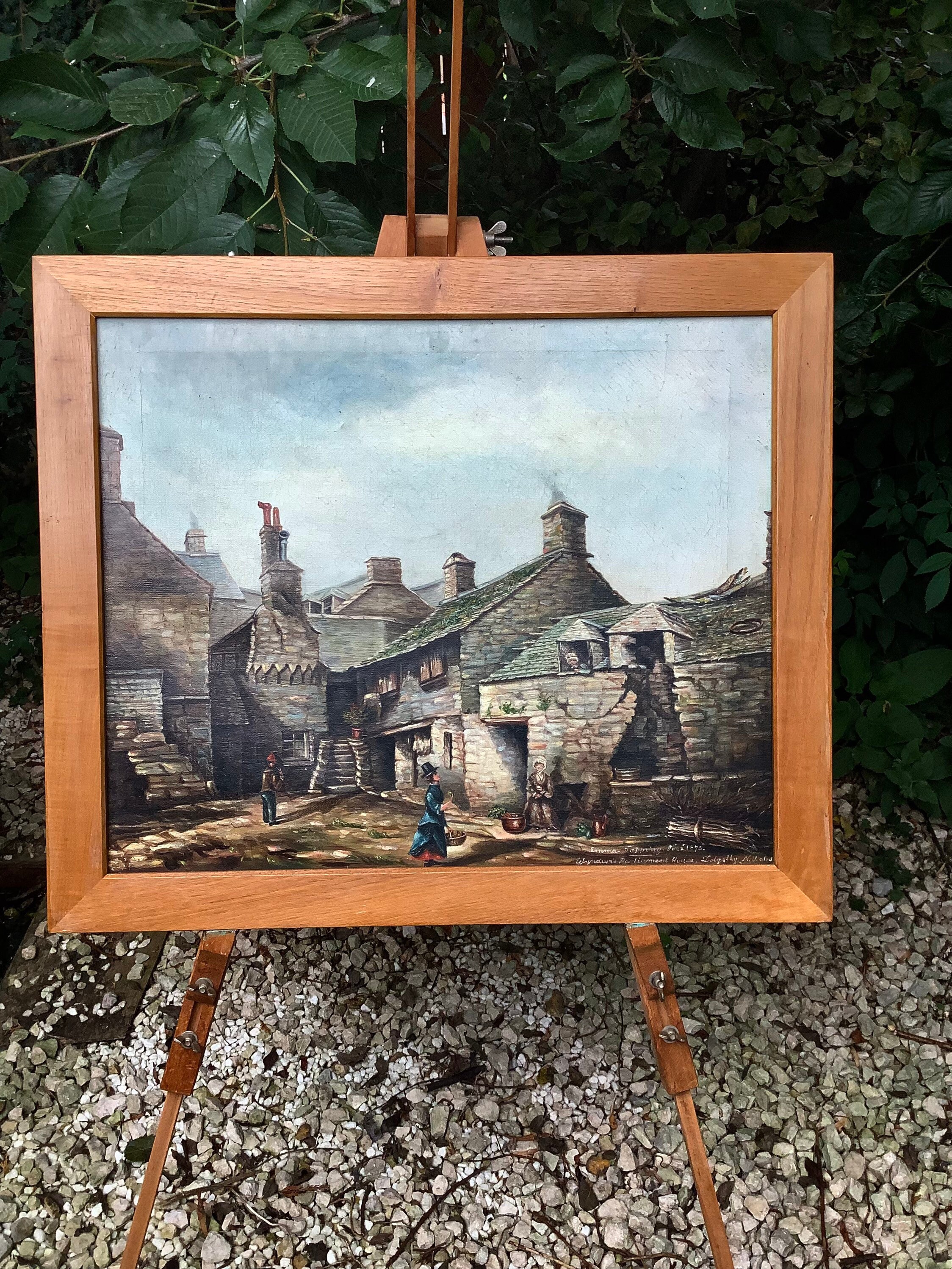 Original 1875 Signed Oil Painting “glyndwr’s Parliament House, Dolgelly ...