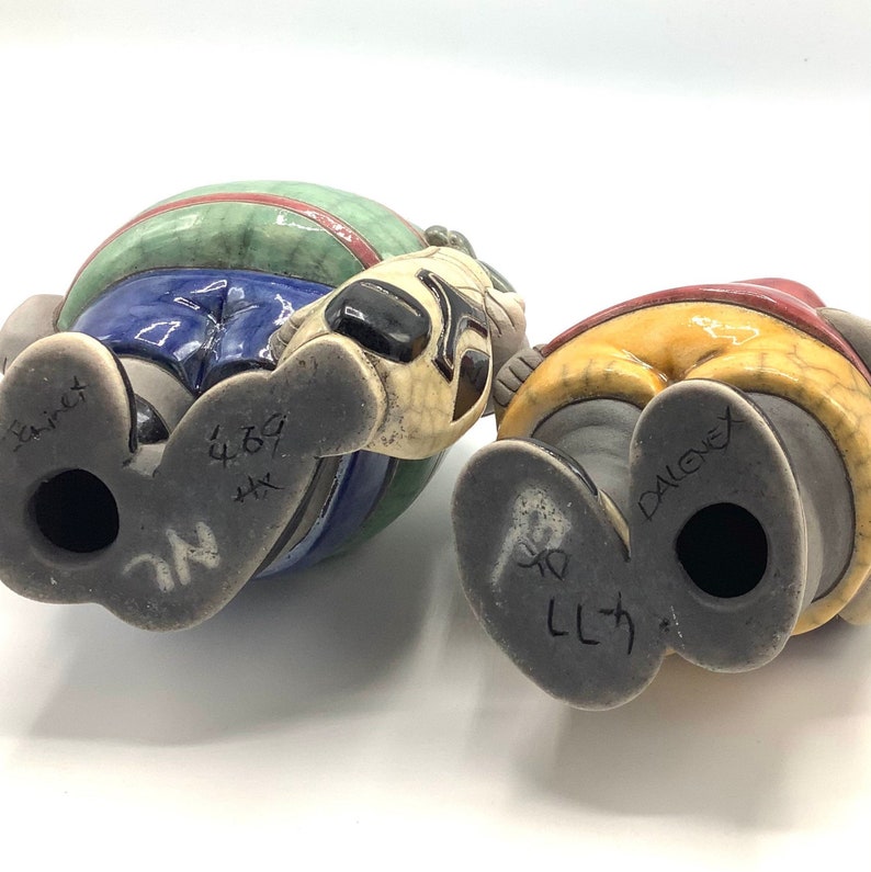 TREMENDOUS! 2 Hand-made Studio Pottery Clay Golfing Figures / Whimsical ...