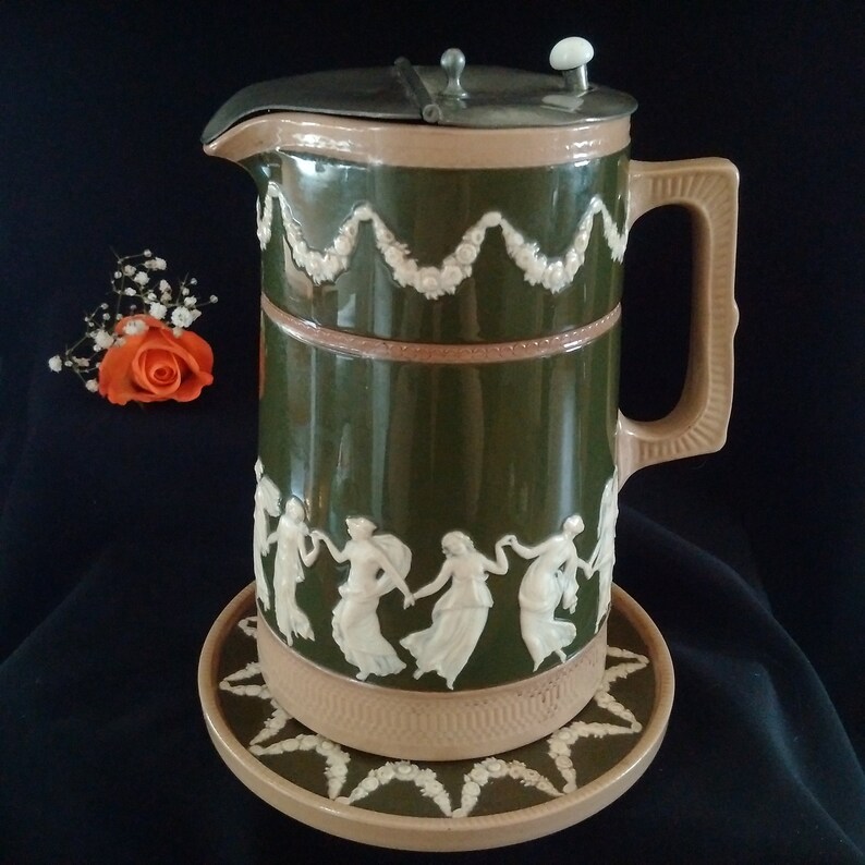 Perfect ANTIQUE COPELAND SPODE Hinged Pot & Stand 19th | Etsy