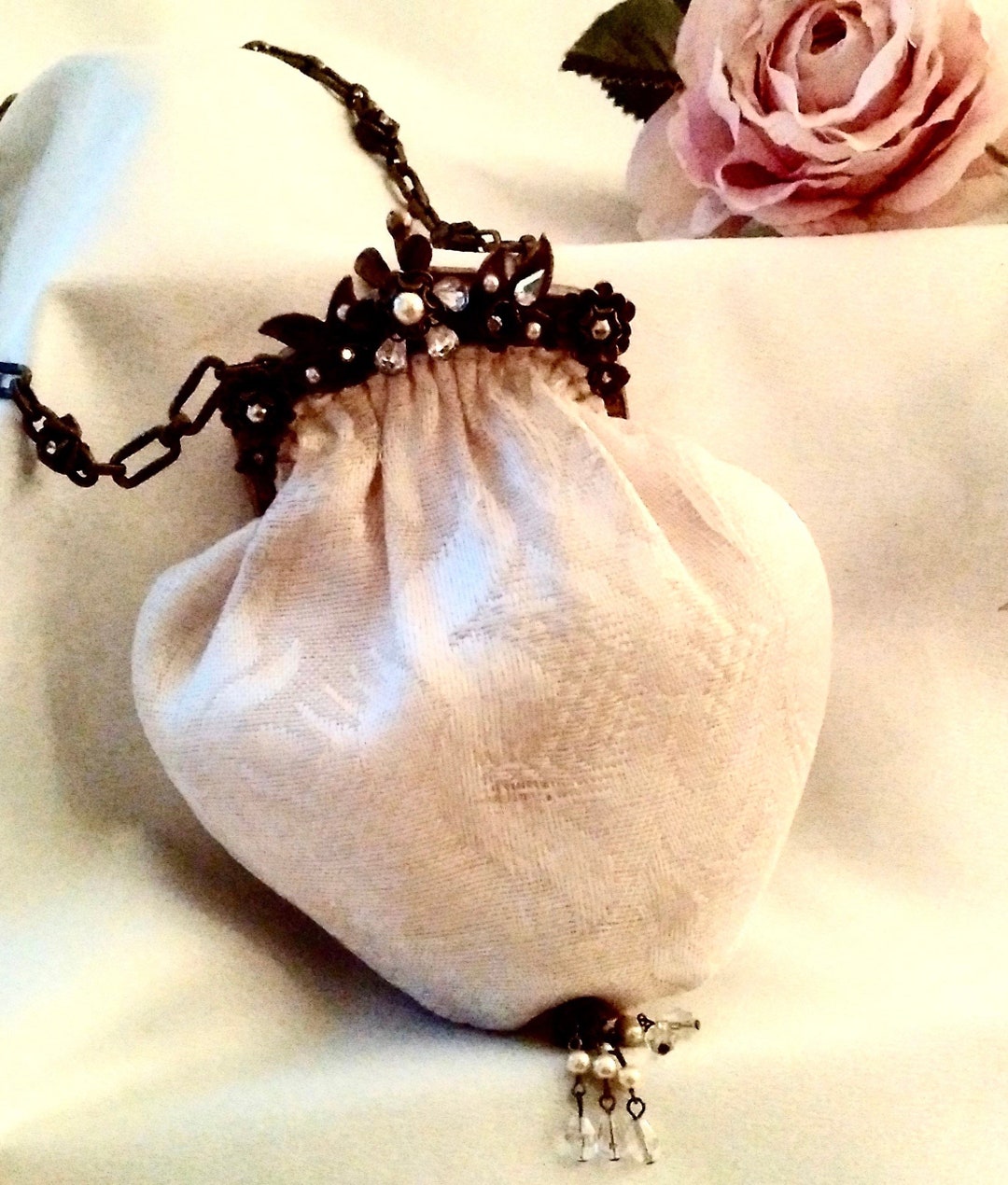 Beautiful "sweet Romance" PURSE, Art Nouveau Style Evening Bag With ...