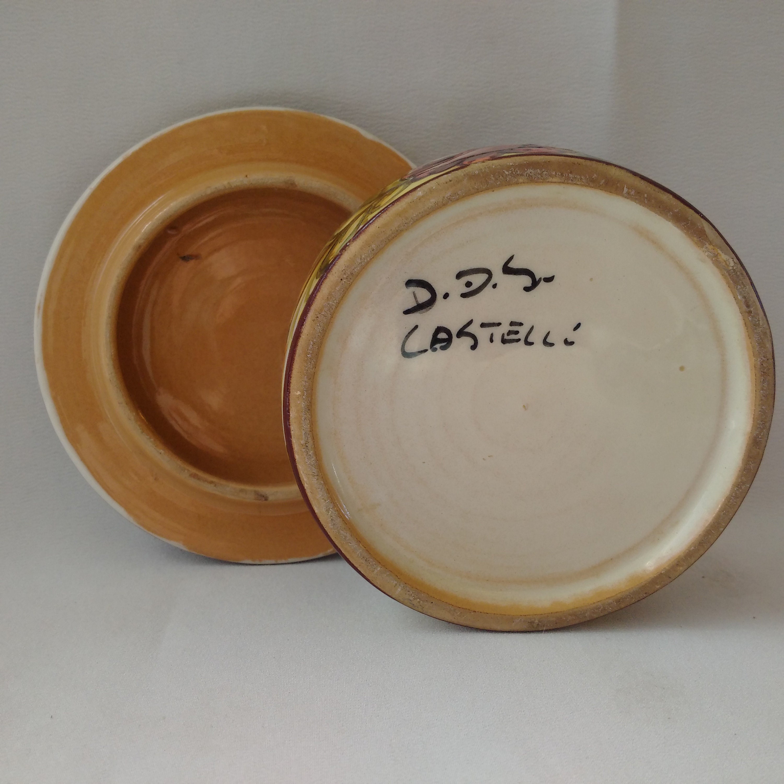 CASTELLI MAJOLICA TRINKET Box Vintage Ceramic Pot Made in - Etsy UK