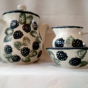 PERFECT! English Hand-made 5 Piece Bramble Berry Tea Set by Ben Thomas ...