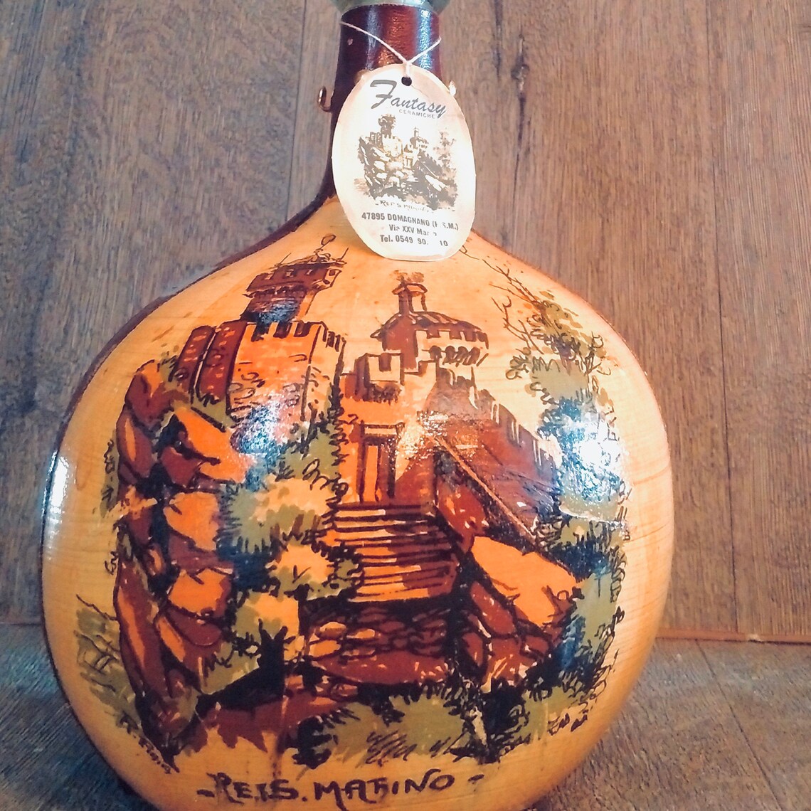 Vintage With Label!! LEATHER AMARETTO BOTTLE, Fabulous Retro Italian ...