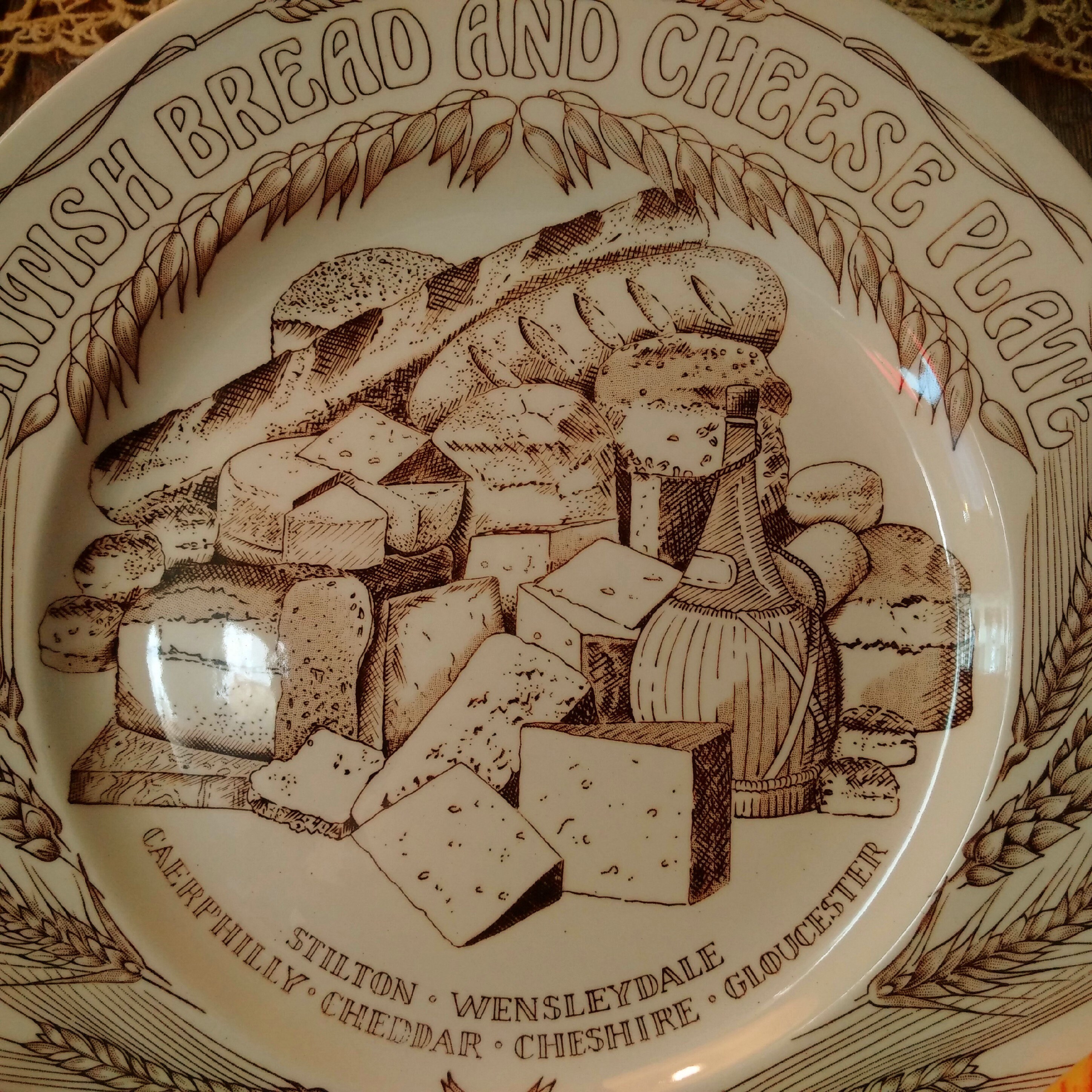 JOHN BUCK POTTERY "british Bread & Cheese Plate", Perfect Prop for Café ...