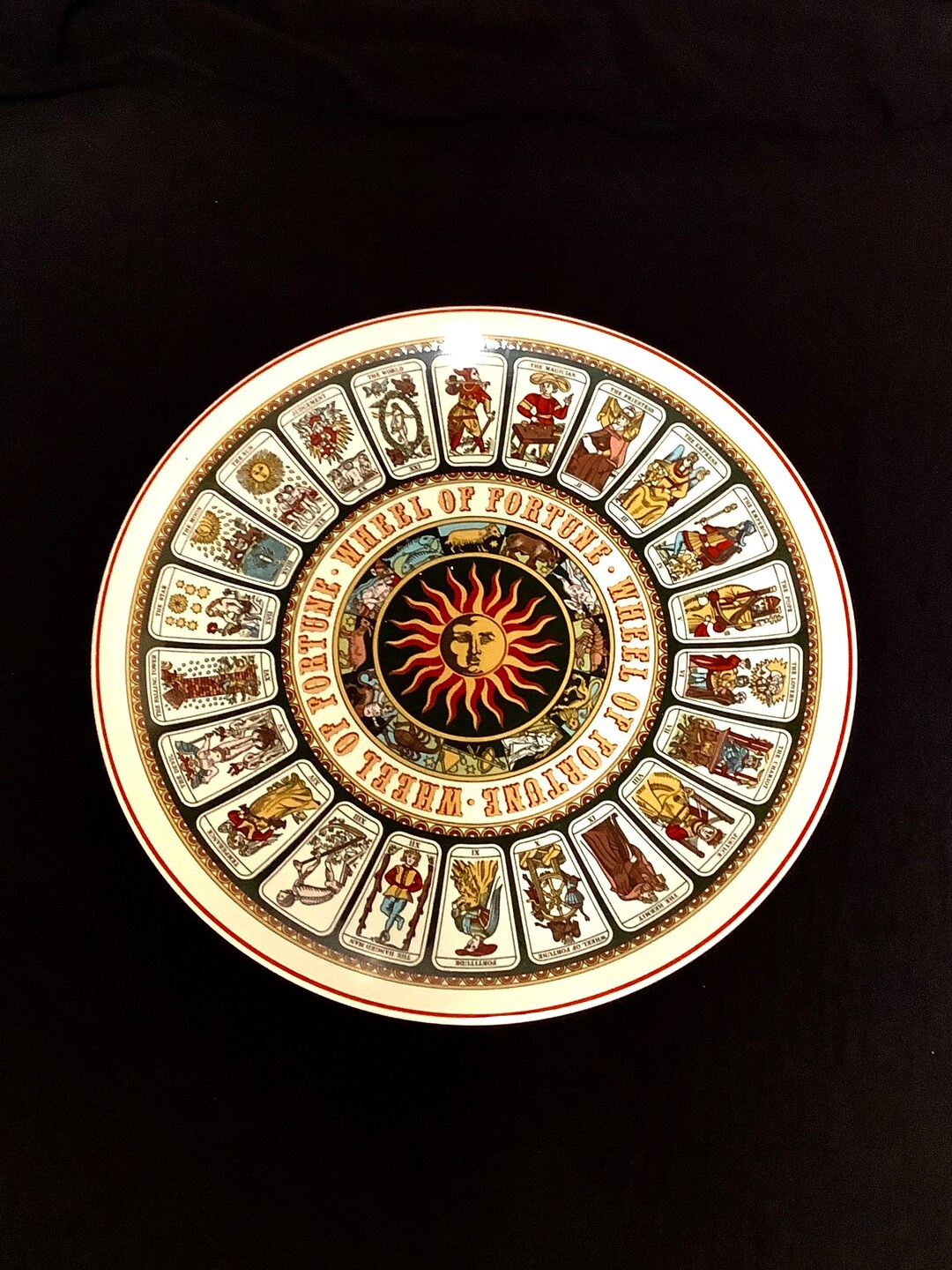 WEDGWOOD WHEEL of FORTUNE Plate Made in Staffordshire England / Tarot ...