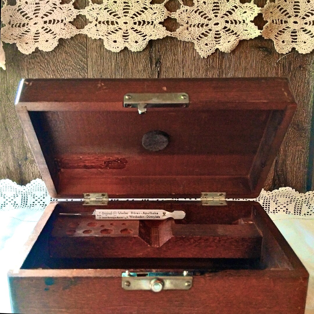 WOODEN VICTORIAN LABORATORY Case, Industrial Vintage Reclaimed Box ...