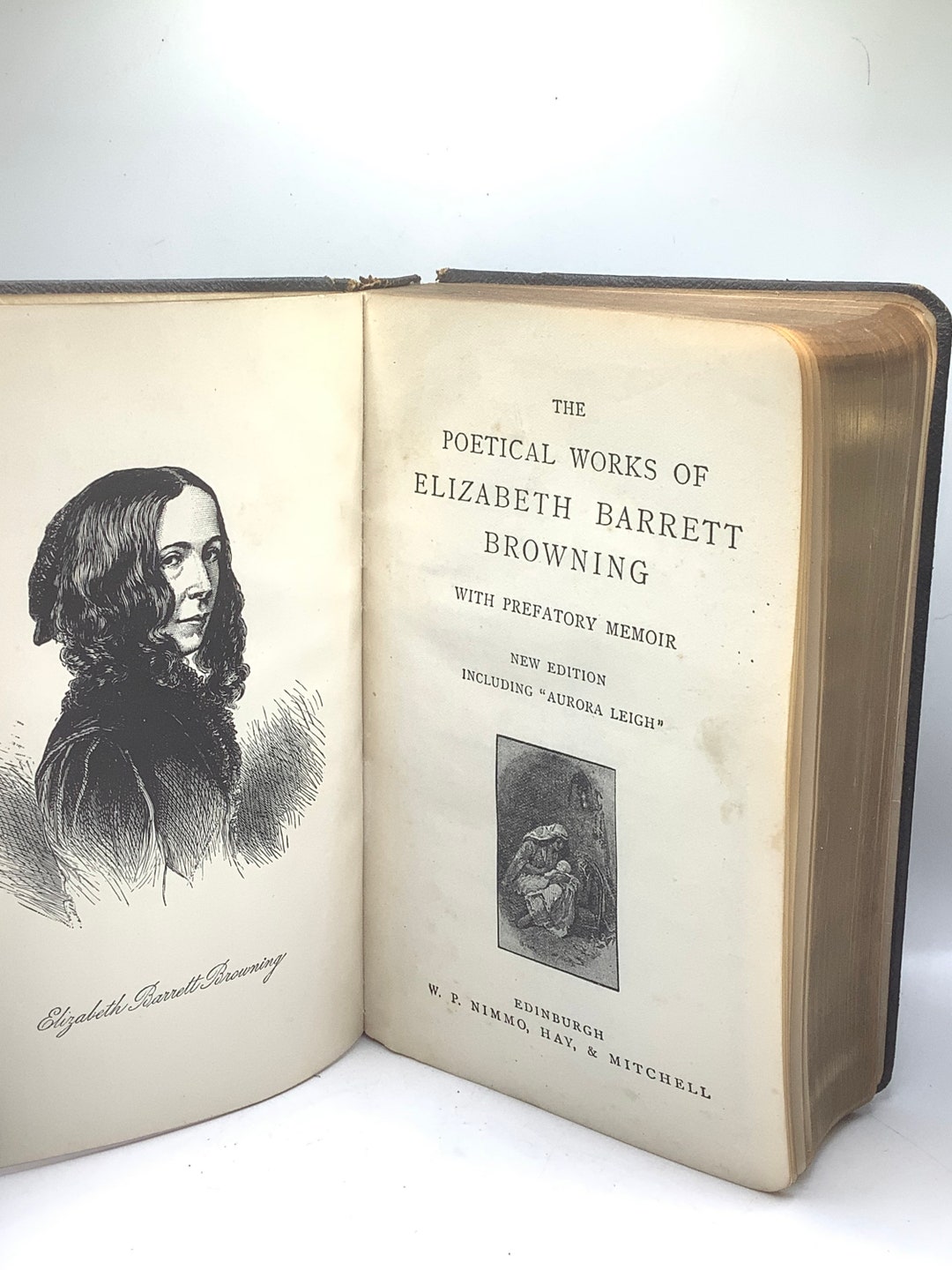 The Poetical Works of Elizabeth Browning With Rare Victorian Quaker ...