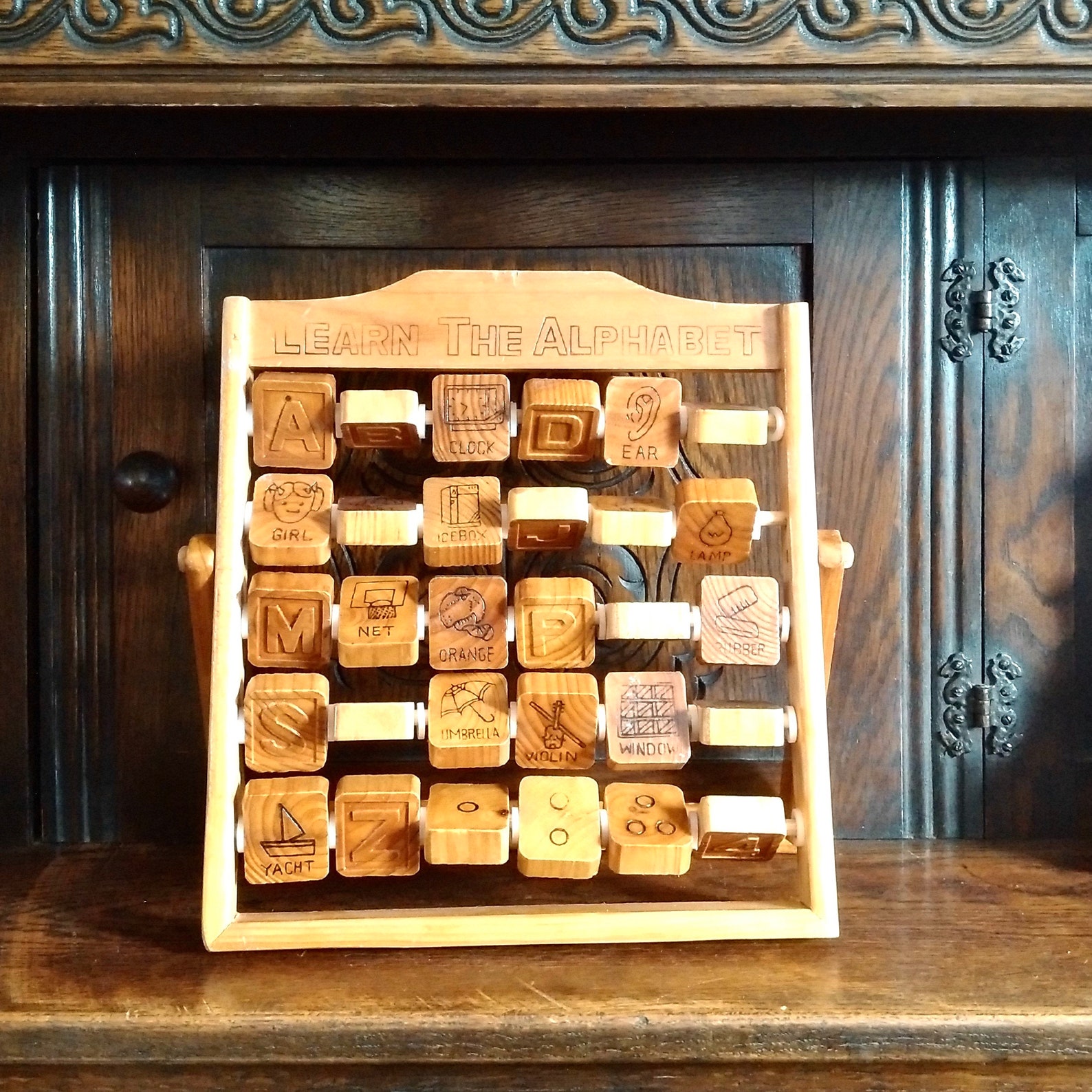 Vintage English Wooden Block Alphabet Stand / Perfect Prop for - Etsy