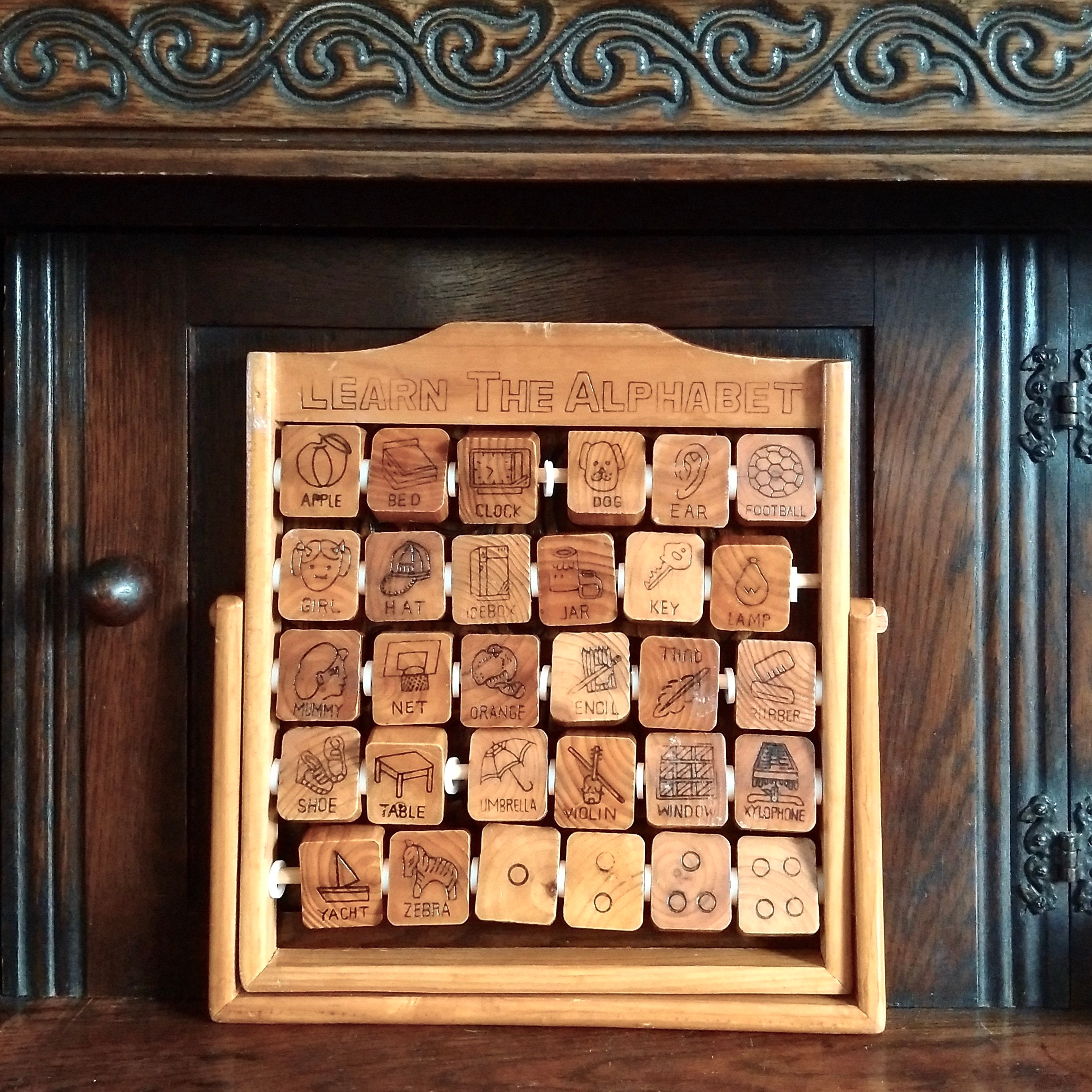 Vintage English Wooden Block Alphabet Stand / Perfect Prop for - Etsy