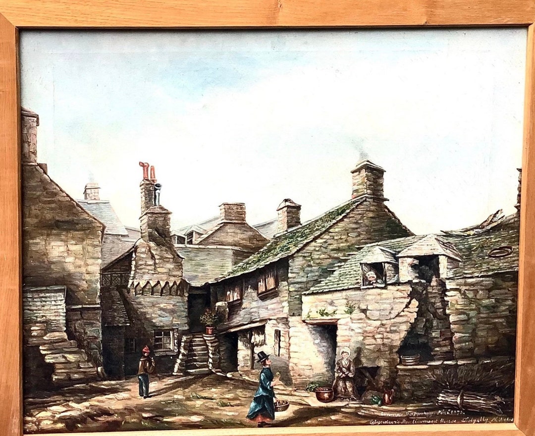 Original 1875 Signed Oil Painting “glyndwr’s Parliament House, Dolgelly ...