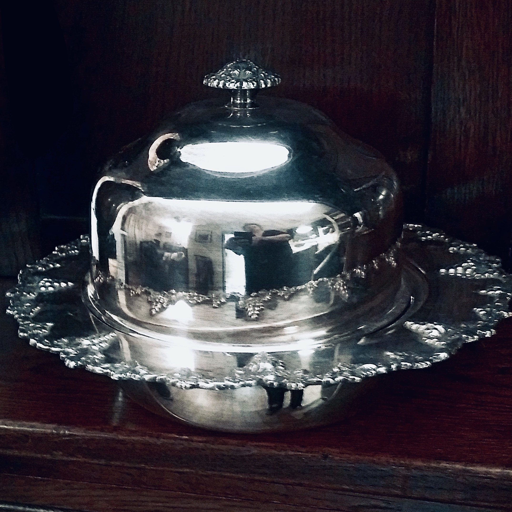Superb Large English SILVER MUFFIN DISH Victorian | Etsy