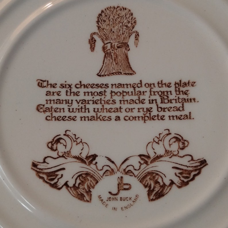 JOHN BUCK POTTERY "british Bread & Cheese Plate", Perfect Prop for Café ...