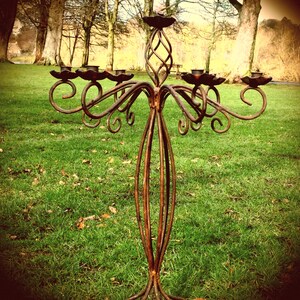 C'est Magnifique! FRENCH CANDELABRA STAND in Rusted Iron-work, Huge ...