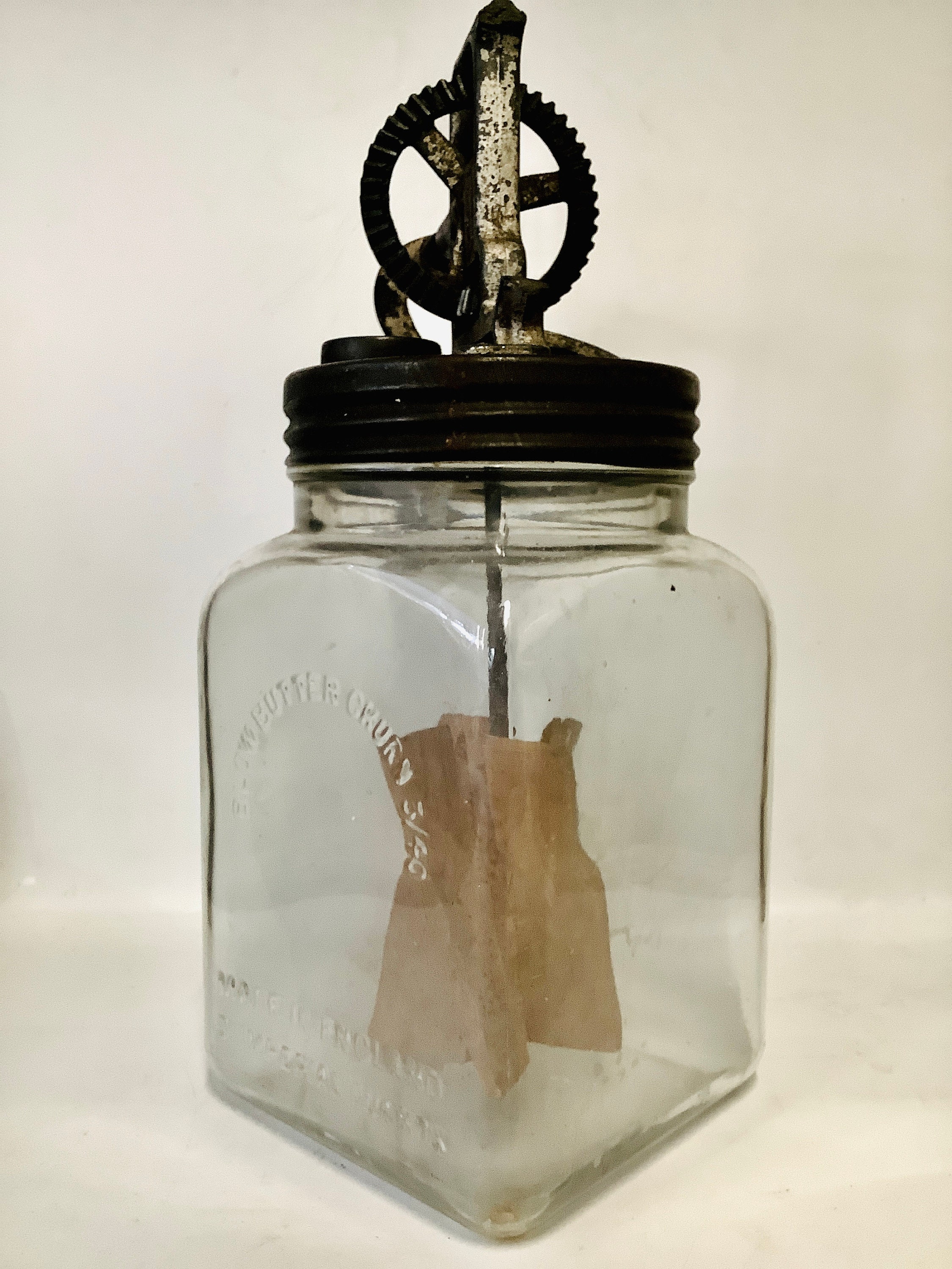 Hand-crank Butter Churn “BLOW” Brand Made in England With 3 Quarts ...