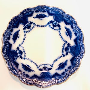 Pair of Antique W.H Grindley & Co., Waverley Pattern Flow-blue Serving ...