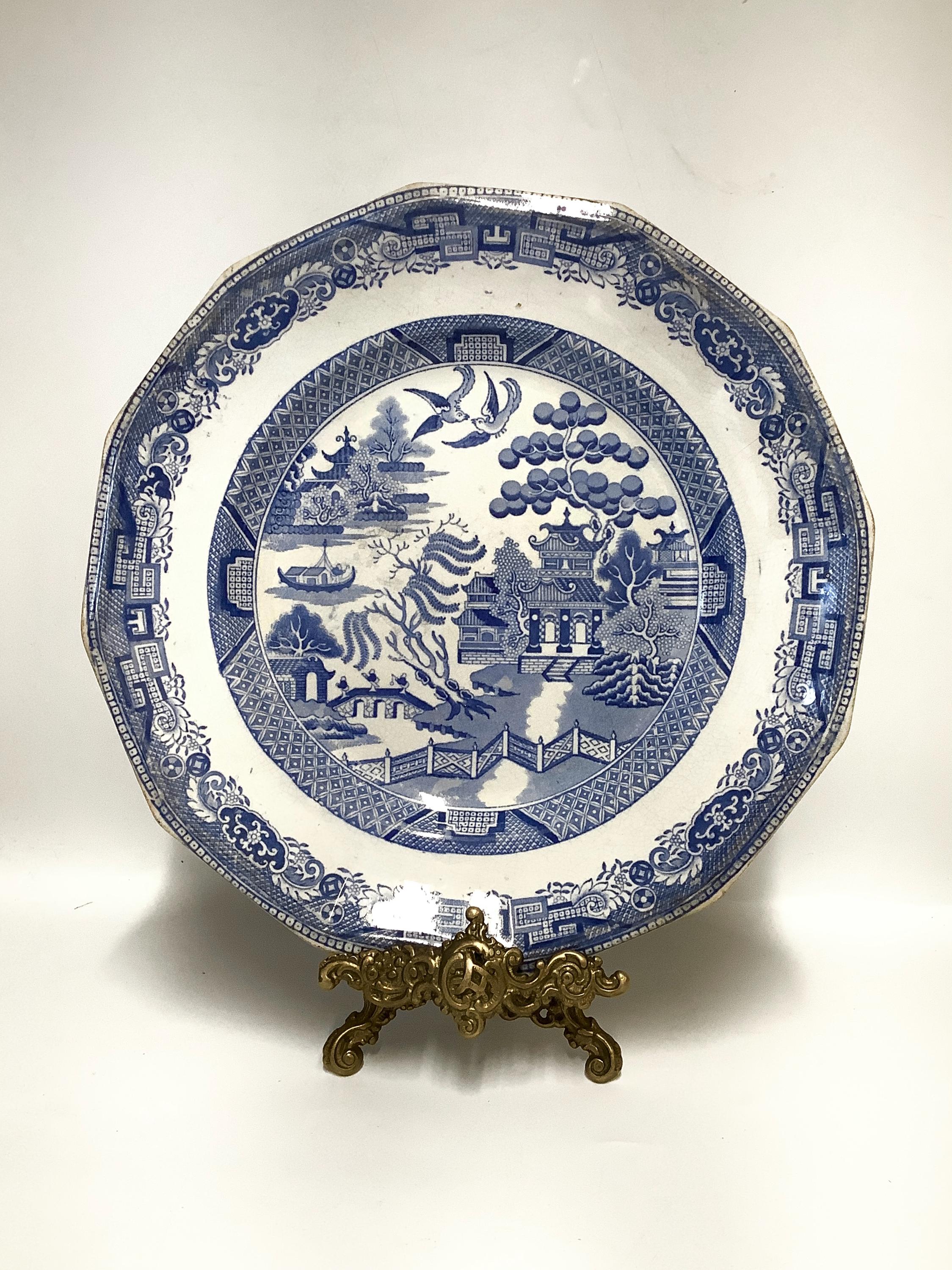 Over 170 Years Old Antique (mid 1800s) MEIGH POTTERY STAFFORDSHIRE Blue ...