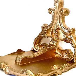 Rare Large Gold Gesso Hanging Shelf Made by Atsonea, England Circa 1950 ...