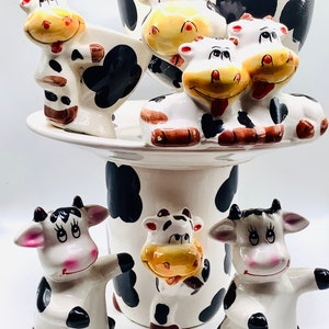 Cute 6-piece Moo Cow Breakfast Set Incl. Cereal Bowl, Plate, Mug, Egg ...