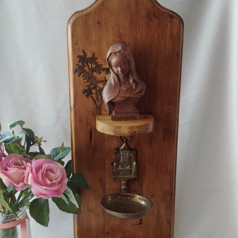 Unique Hand-made HOLY FONT With MADONNA Religious | Etsy