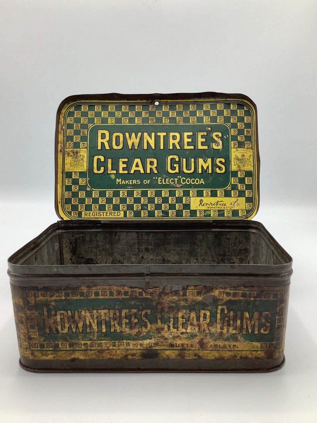 Large Vintage Shop Counter Display Tin for ROWNTREE’S CLEAR GUMS ...