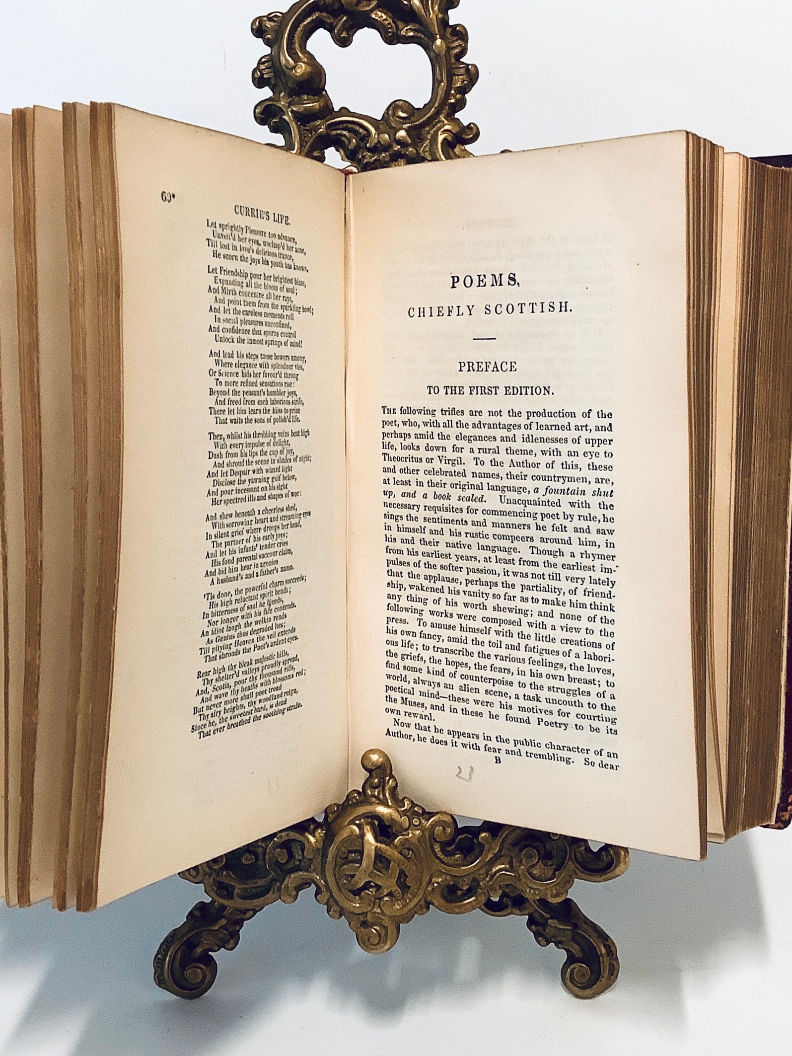 178 Years Old Edition of “BURNS POETICAL WORKS” (published 1846) With ...