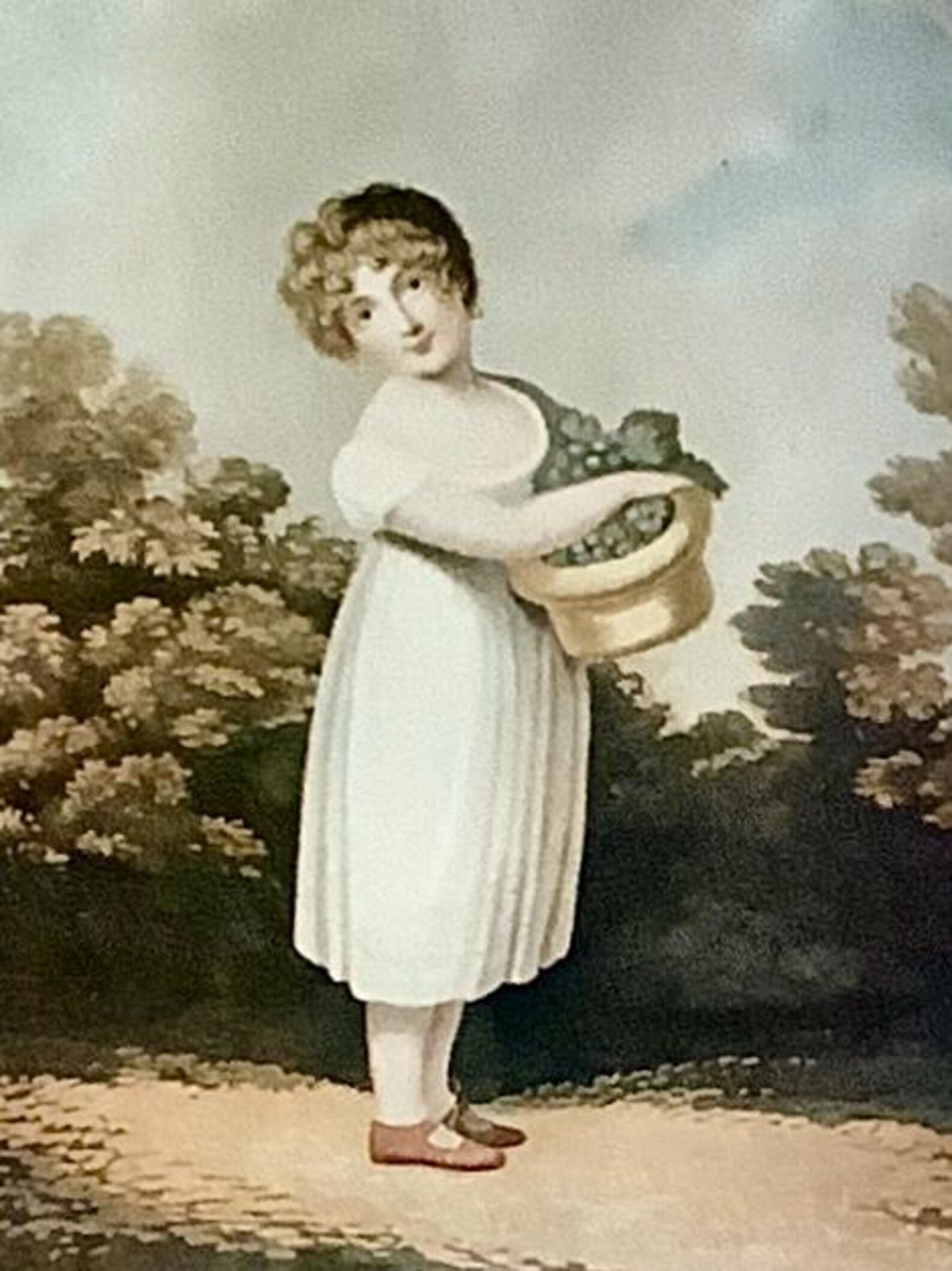 A Charming Framed Print “the Father’s Darling” by Irish Artist Adam ...
