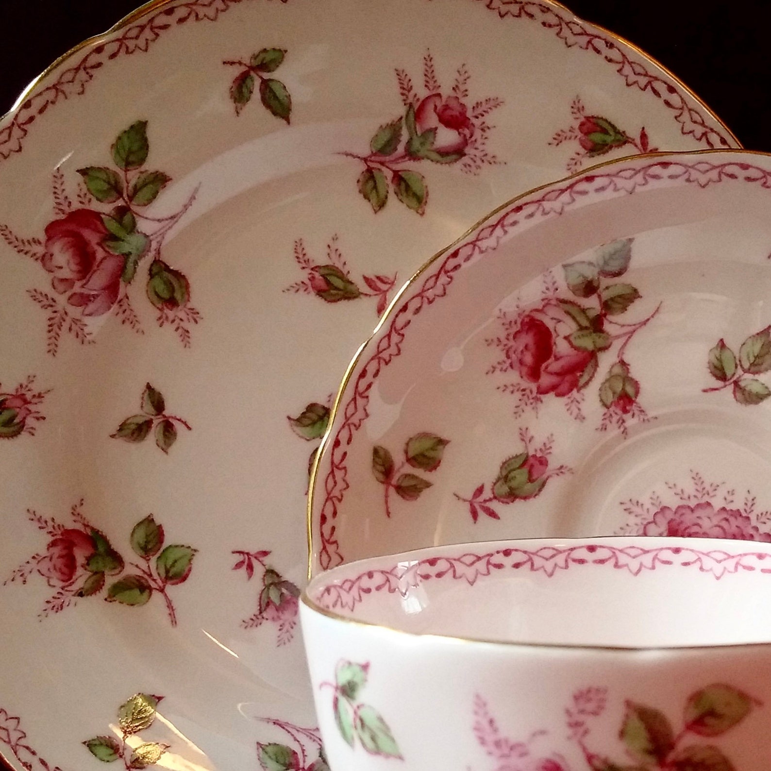PERFECT Fine Bone China 'tuscan 497H' Rose Pink and - Etsy
