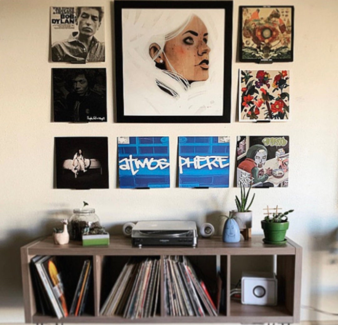 RENTER FRIENDLY Damage-free Vinyl Record Album Wall Mount | Floating ...