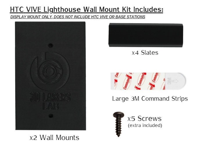 HTC Vive Wall Mount Kit 2 Pack for Lighthouse/base Station - Etsy