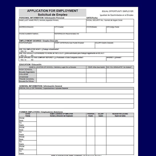 Employment Application - Etsy