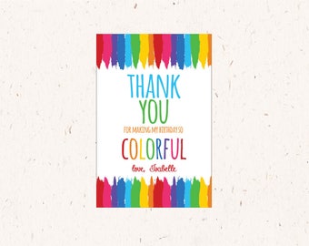 Colorful thank you | Etsy
