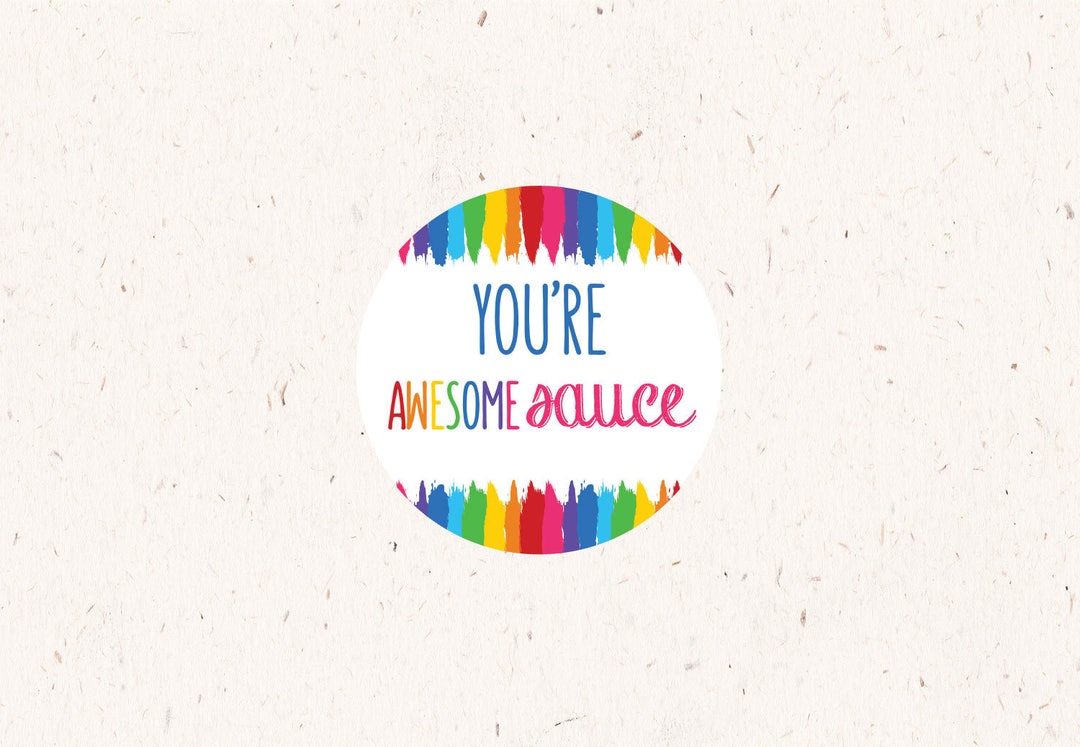 Paint Party, "you're Awesome-sauce" Instant Download Circle Tags ...