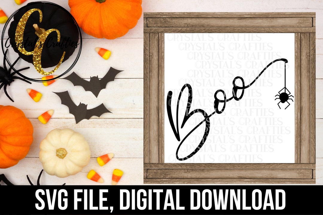 Boo SVG, Boo Sign, Farmhouse Halloween SVG, Halloween Sign SVG ...