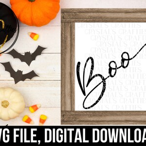 Boo SVG, Boo Sign, Farmhouse Halloween SVG, Halloween Sign SVG ...