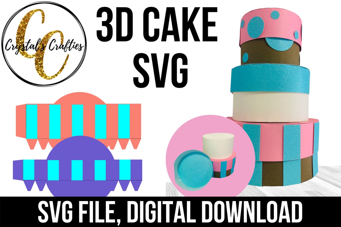 3D Cake SVG Round Box SVG Cake Box SVG Cake Svg Box Svg - Etsy