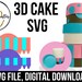 3D Cake SVG, Round Box SVG, Cake Box SVG, Cake Svg, Box Svg, 3D Svg ...