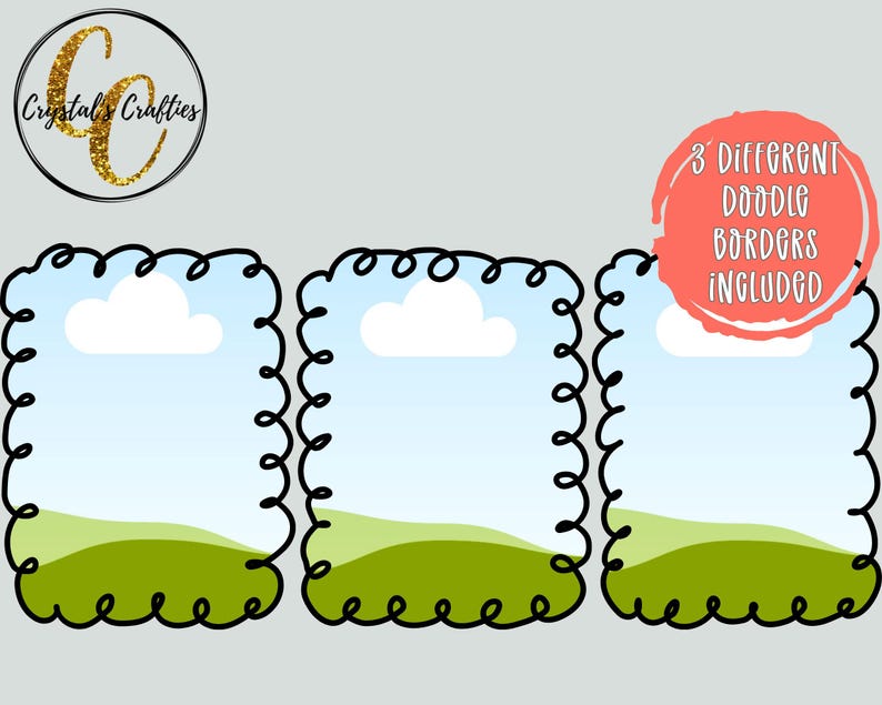 Rectangle Doodle Border Canva Frames, Hand Drawn Border Canva Frames ...