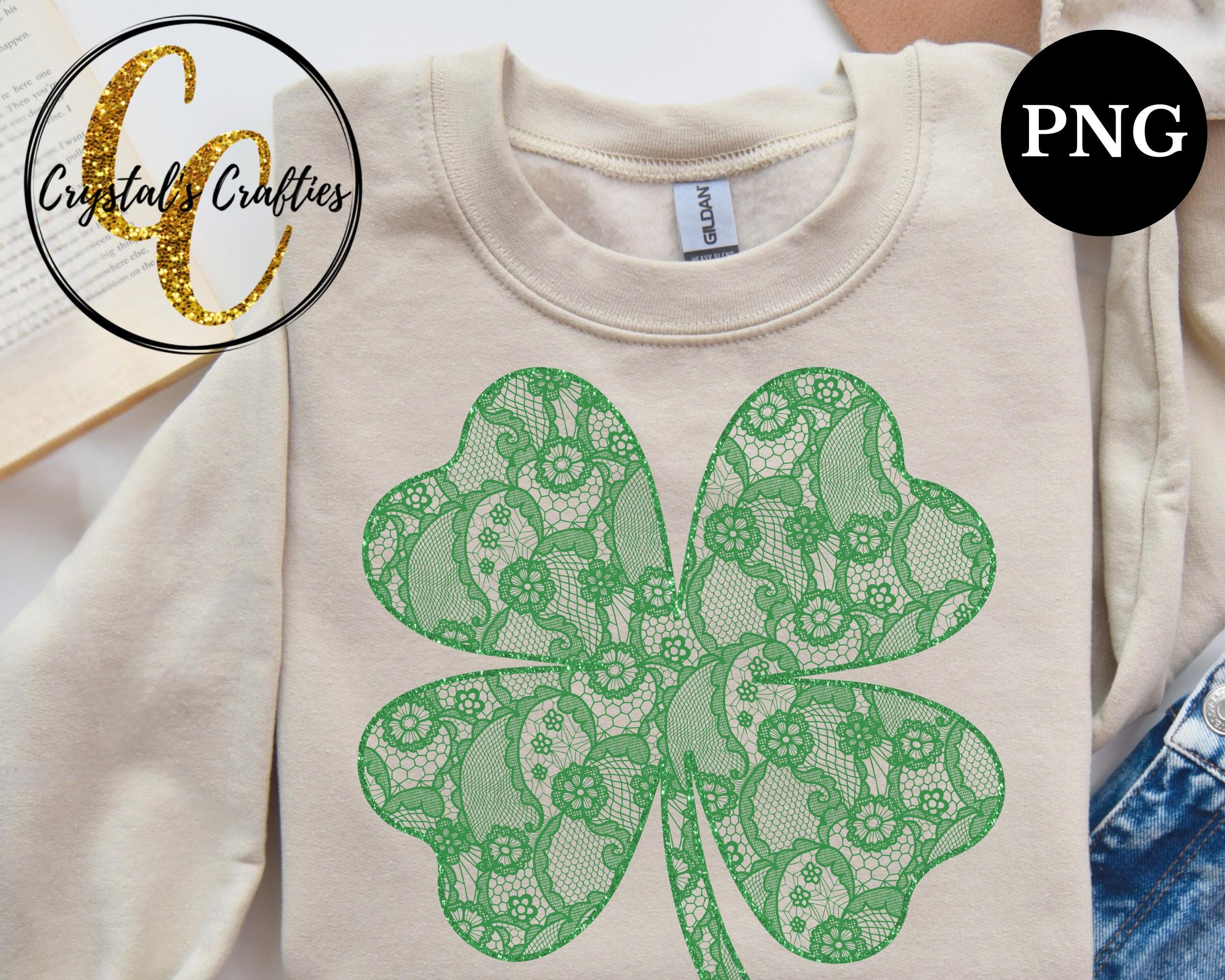 Lace Clover PNG, Coquette St. Patrick's PNG, Lace Shamrock, St. Patrick ...