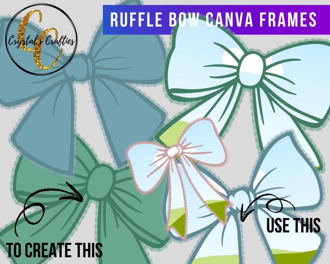 Lace Bow Canva Frame, Lace Ribbon Bow Frame, Canva Coquette Frame ...
