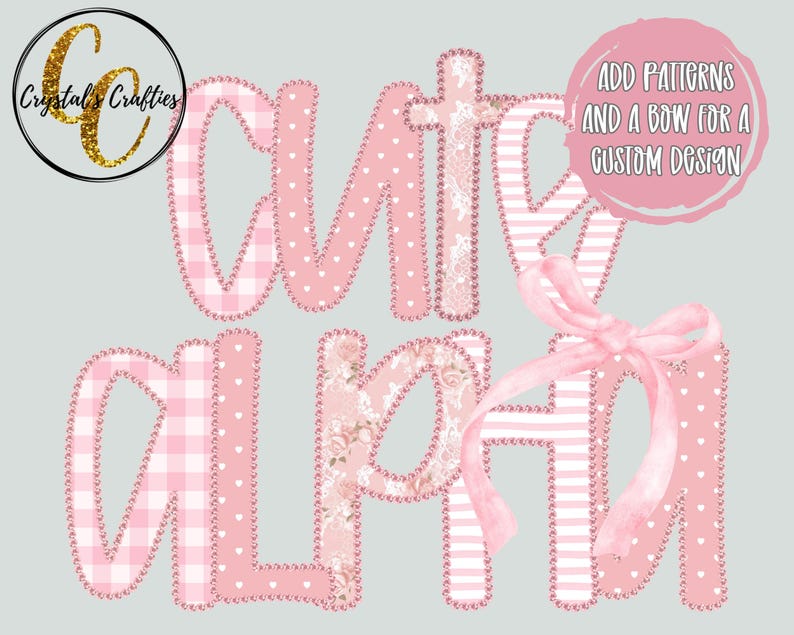 Rhinestone Outline Alphabet Canva Frame Template, Canva Letters, Canva ...