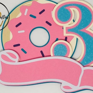 Donut Cake Topper SVG, Cake Topper SVG, Girls Birthday Cake Topper SVG ...