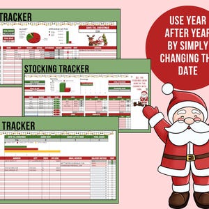 Editable Christmas Planner, Christmas Gift Tracker, Christmas Itinerary ...