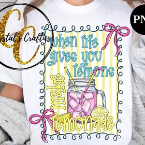 When Life Gives You Lemons Make Lemonade PNG, Coquette Summer PNG ...
