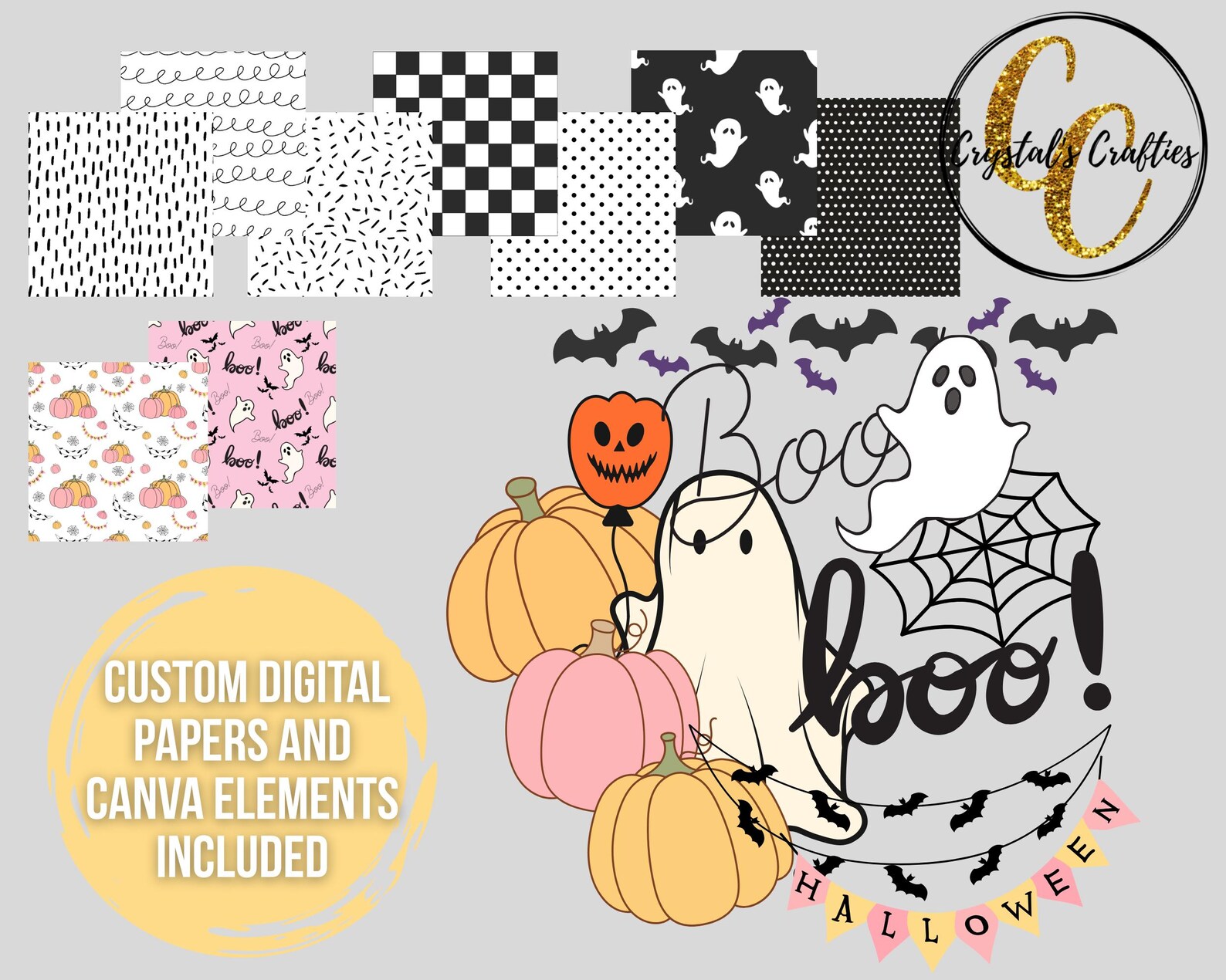 Halloween Canva Template, Halloween Canva Frames, Halloween Font Frame ...
