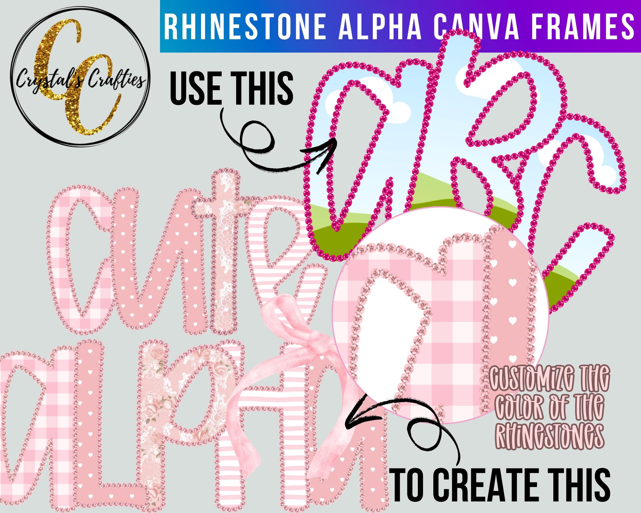 Preppy Canva Lettering Bundle, Canva Alphabet Frames Bundle, Preppy ...