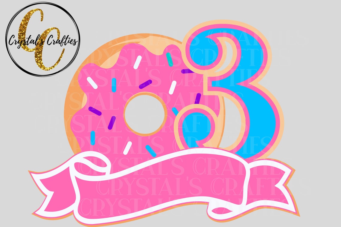 Donut Cake Topper SVG, Cake Topper SVG, Girls Birthday Cake Topper SVG ...