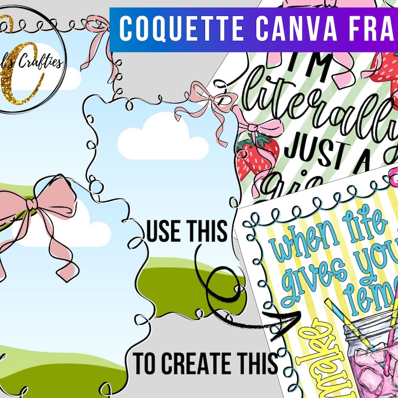 Editable Coquette Frames - Etsy UK